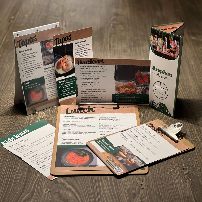 Menukaarten – Zoetemelk Reclame